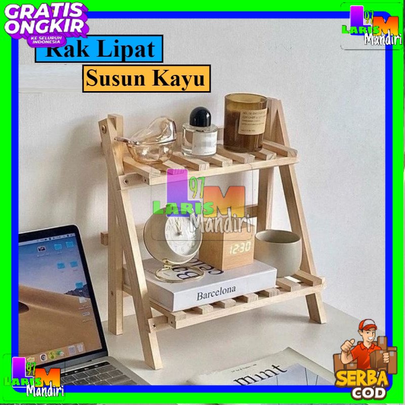 Jual Rak Susun kayu Mini Serbaguna | Rak Meja Rakit Multifungsi ...