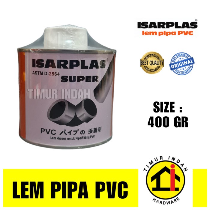 Jual Lem Pipa PVC ISARPLAS - 400 GRAM KALENG | Shopee Indonesia
