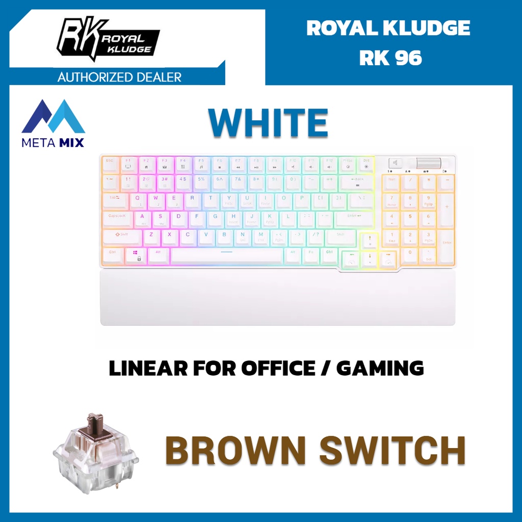 Jual ROYAL KLUDGE RK96 WIRELESS MECHANICAL KEYBOARD GAMING RGB HOTSWAP ...