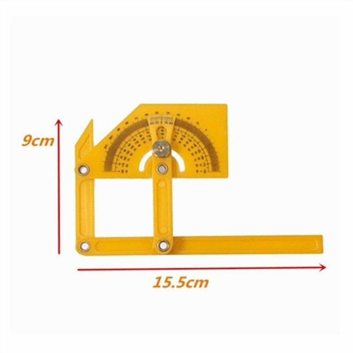 Jual Busur Alat Ukur Kayu Busur Derajat dan Pencari Sudut Protractor ...