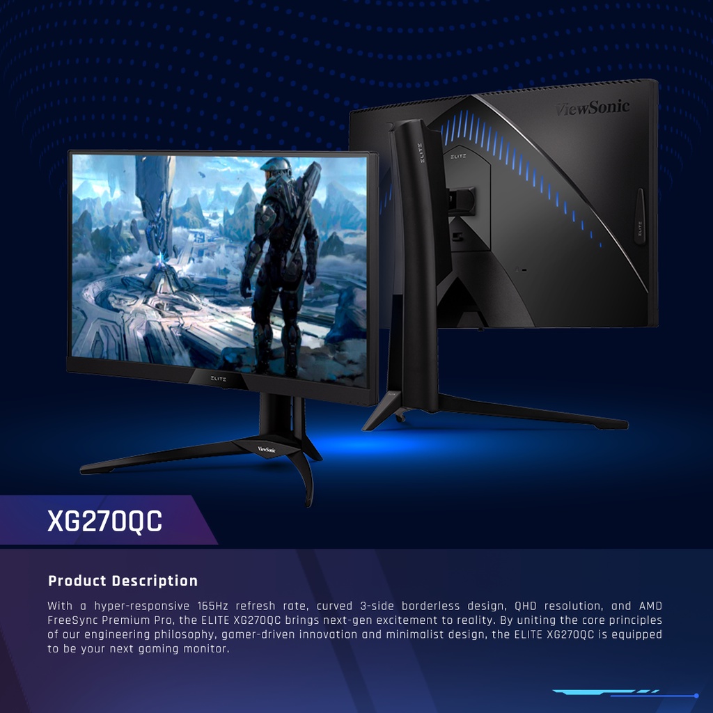 Jual ViewSonic XG270QC 27 Inch 165Hz QHD Curved Gaming Monitor | Shopee ...