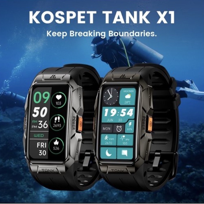 Jual SMARTWATCH KOSPET TANK X1 Smartband AMOLED 10ATM IP69K Bluetooth 5 ...