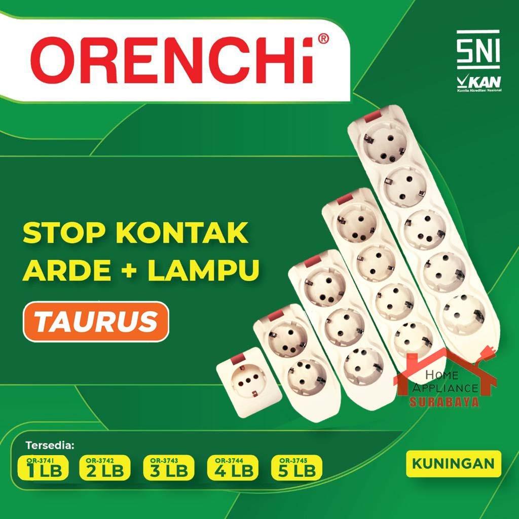 Jual ORENCHI TAURUS Terminal Stop Kontak Arde SNI Kuningan + Lampu ...