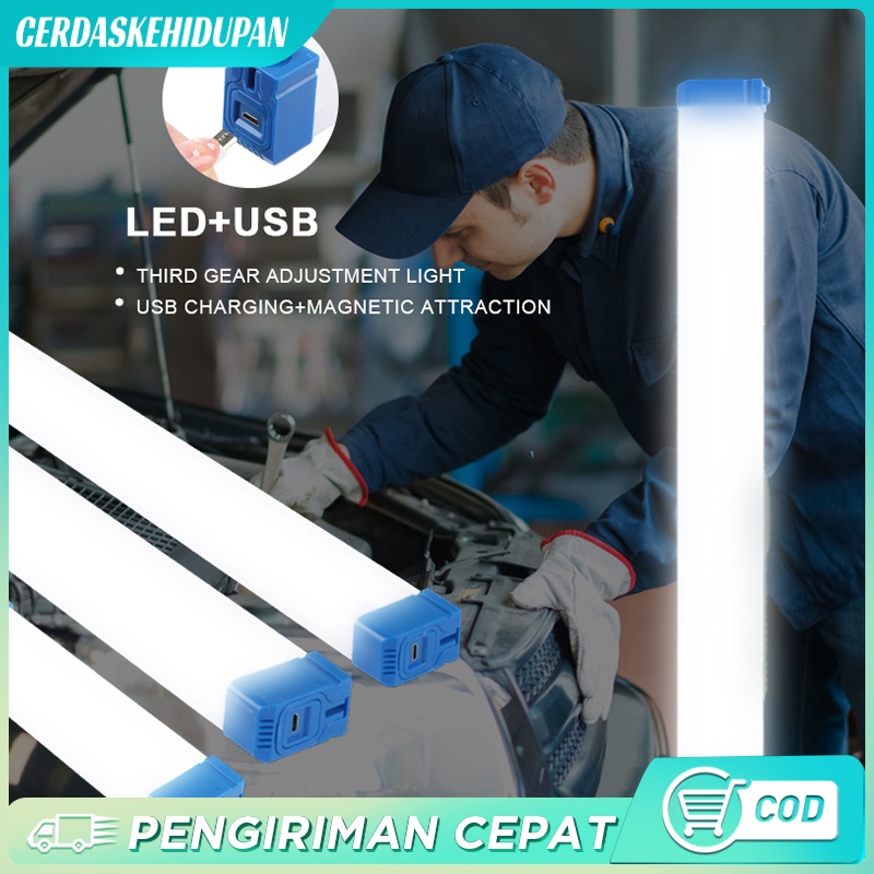 Jual LAMPU EMERGENCY LED LAMPU NEON LED PANJANG T7 USB BOLAM LET PORTABLE LAMPU BELAJAR USB ...