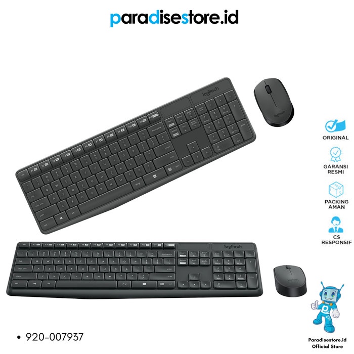 Jual Logitech Mk235 Wireless Keyboard And Mouse Combo 920 007937