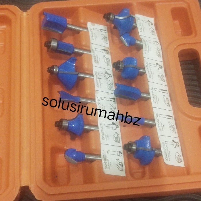 Jual MATA PROFIL SET 12PCS TRIMMER ROUTER BITS SET 1/4" KAYU 12 PCS ...