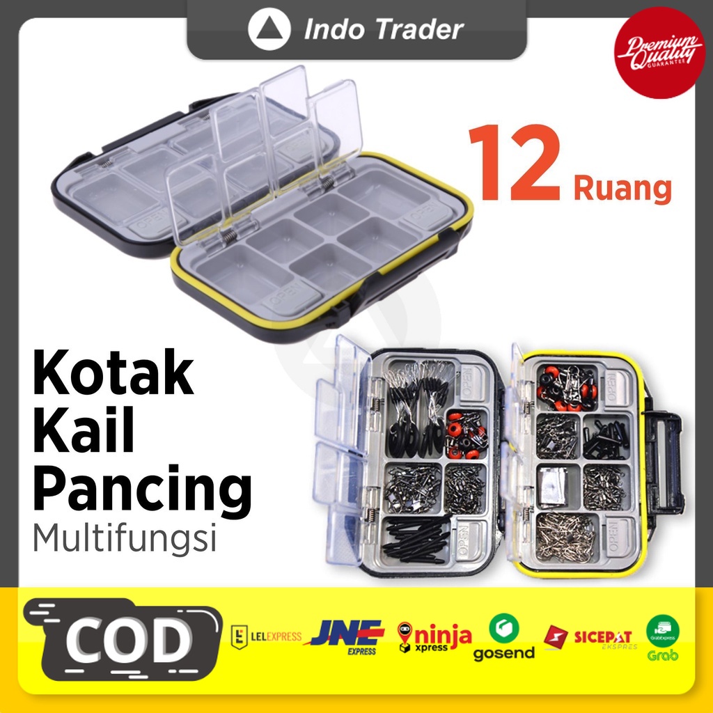 Jual Lixada Box Kotak Perkakas Kail Pancing 12 Ruang | Shopee Indonesia