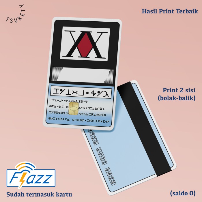 Jual Hunter X Hunter License Card E-money Flazz Emoney - Merah, emoney ...