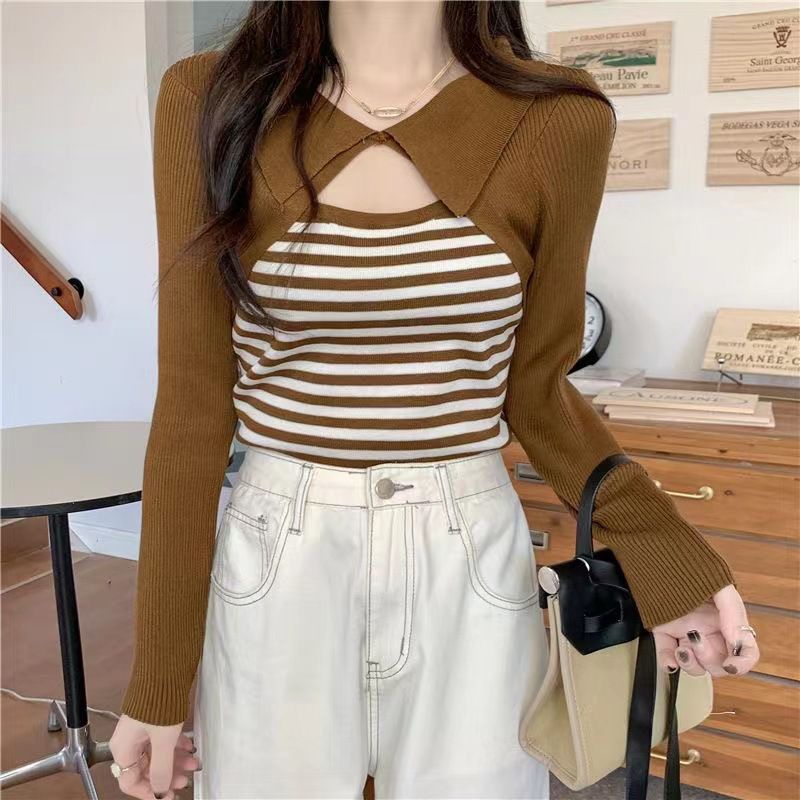 Jual Jlook.co_ J049 Korean Knit Top Atasan Rajut Import Polo Wanita Atasan Top Wanita | Shopee ...