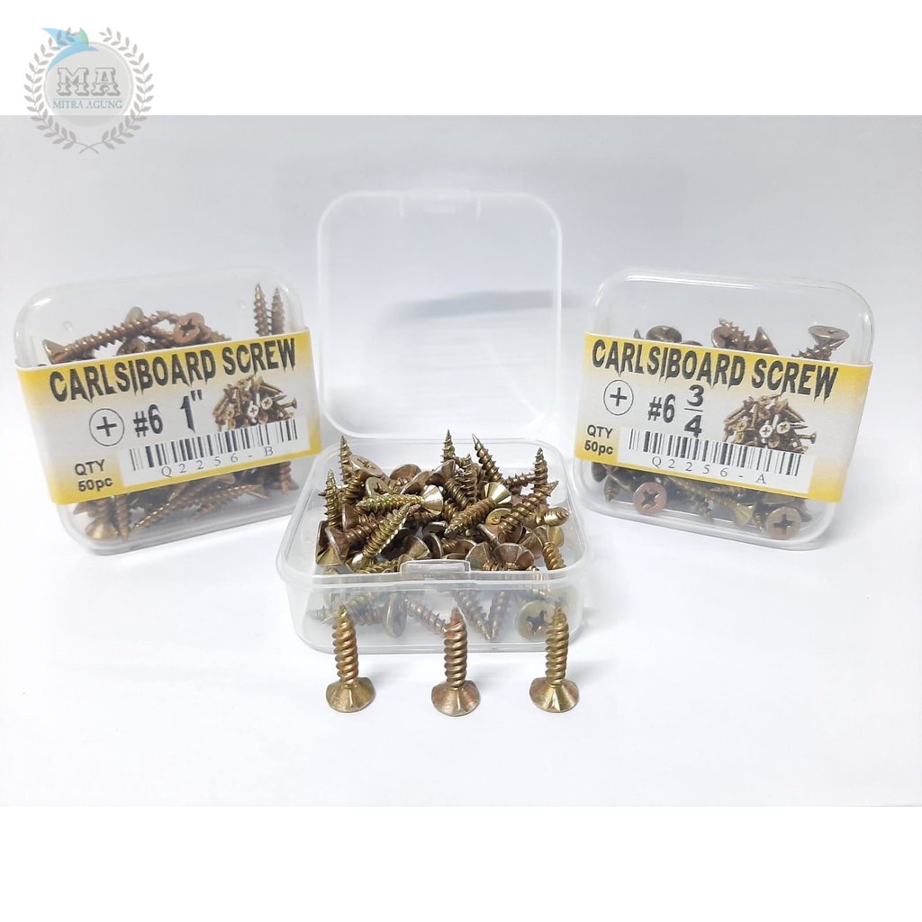 Jual OLS Baut Sekrup Kalsiboard 6 x 3/4 Baut Skrup Kuning GRC Kalsi 6 x ...