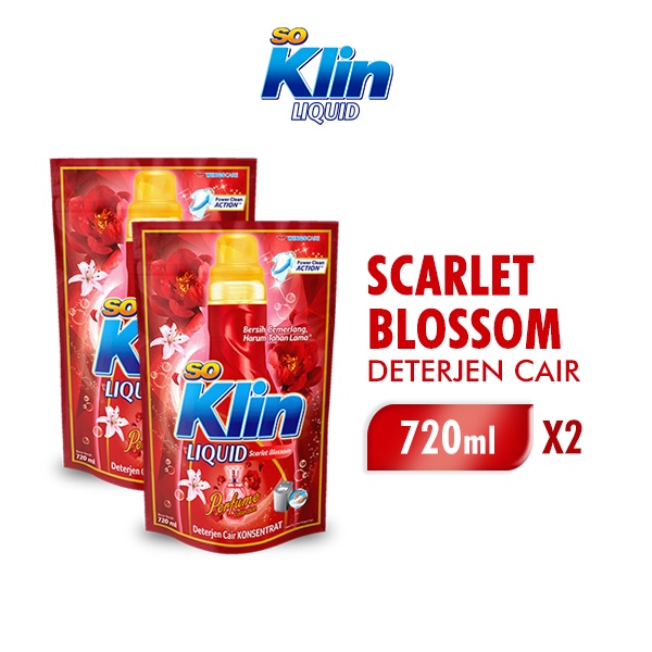 Jual So Klin Perfume Collection Liquid Detergent Pouch Twinpack 2 X 720