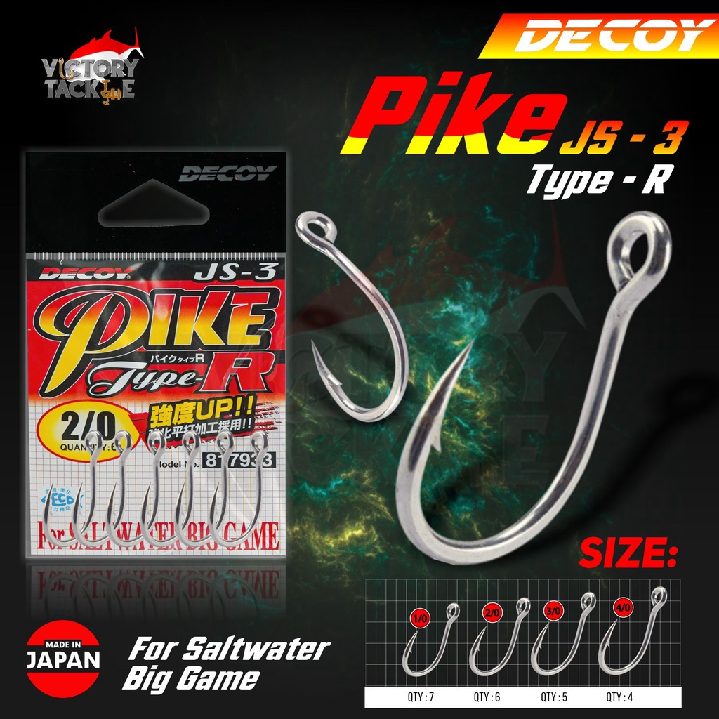 Jual Kail Pancing Hook DECOY PIKE TYPE R JS-3 DECOY JIGGING SINGLE HOOK ...
