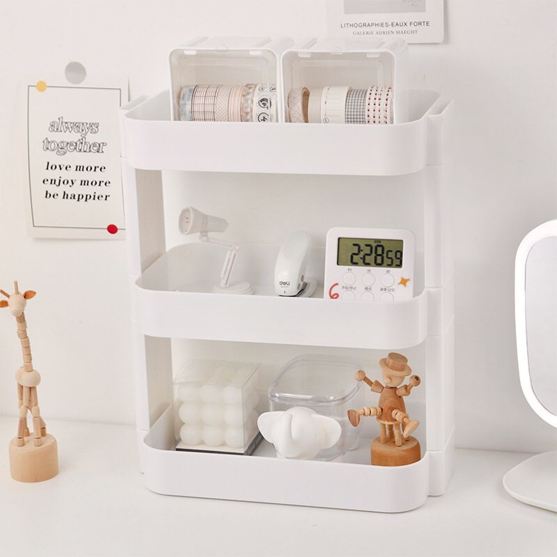 Jual [MILOLI] Rak Desktop Multi-layer Rak Penyimpanan Aesthetic Korean ...