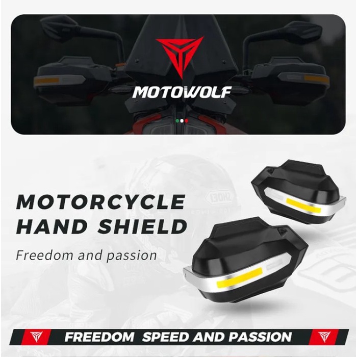 Jual MOTOWOLF Hand Guard Handguard Metal Safety Pelindung Tangan Motor ...