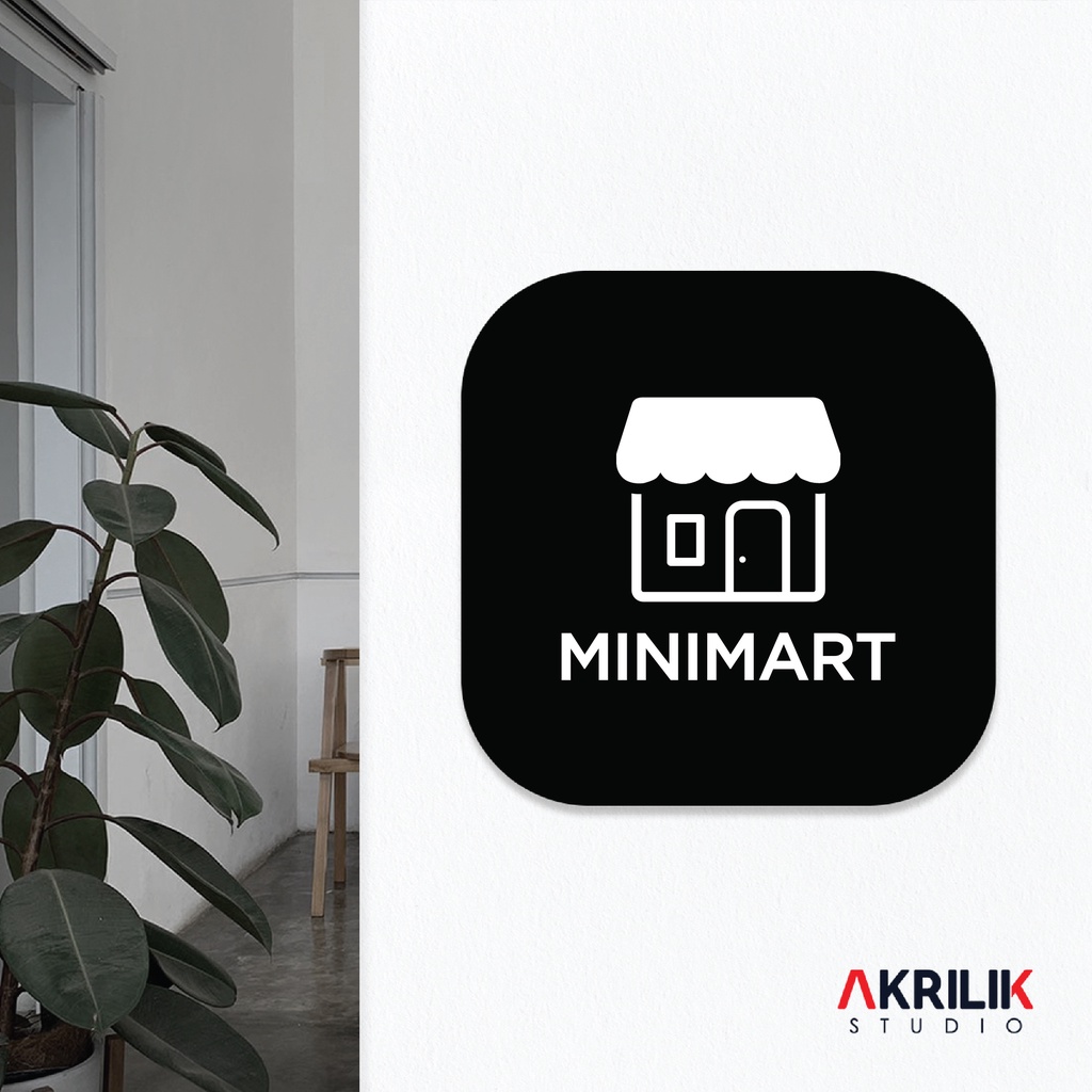 Jual Sign Board Akrilik Minimart Papan Acrylic Signage Tempel Dinding ...