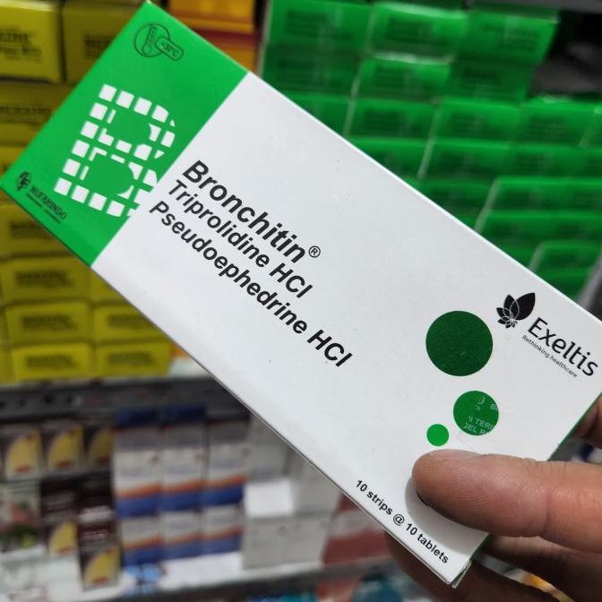 Jual BRONCHITIN BOX 10 STRIP 100 TABLET - OBAT PILEK PANAS PEREDA FLU ...