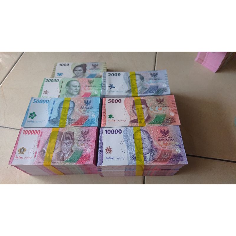 Jual 1000 LEMBAR UANG MAINAN BARU // UANG MAHAR VERSI BARU // MAINAN ...