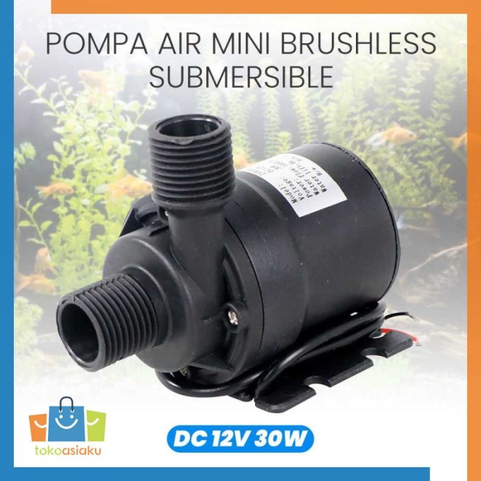 Jual Pompa Celup Pompa Akuarium Mini Submersible Pump DC 12V 30W ZYW890 ...