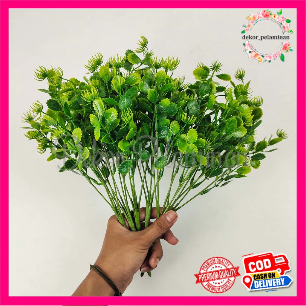 Jual Buce Mini Cabang 5 Artificial - Tanaman Rumput Ekaliptus Gerigi ...