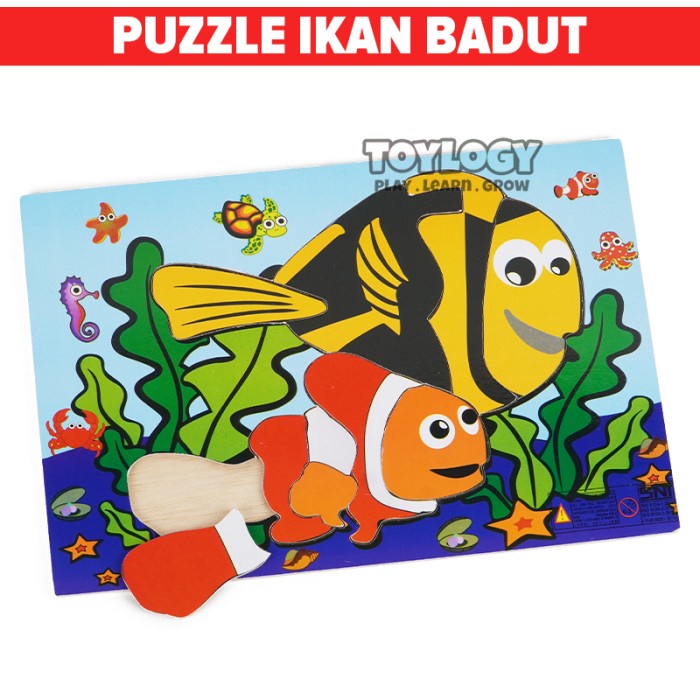 Jual Puzzle Anak Mainan Kayu Edukasi Pazel Ikan Nemo Puzle Ikan Badut ...