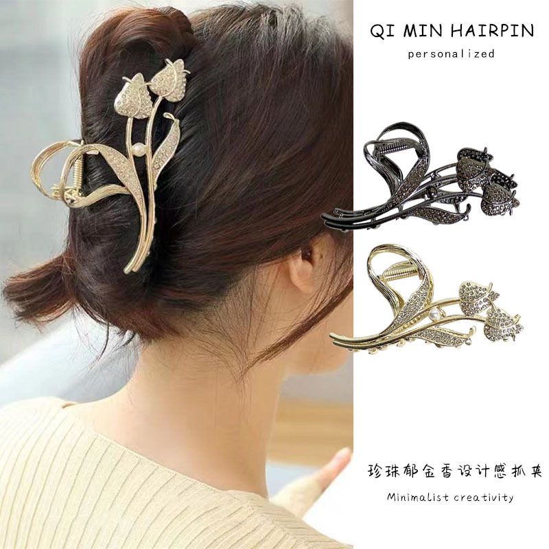 Jual Jepit Rambut Wanita Elegan Jedai Fashion Bunga Tulp Gaya Korea ...