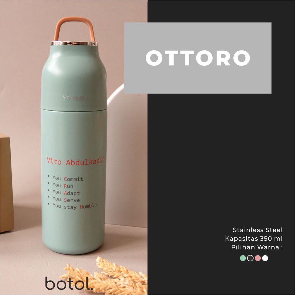 Jual Tumbler Ottoro Custom / Custom Vacuum Tumbler Flask 500ml Premium ...