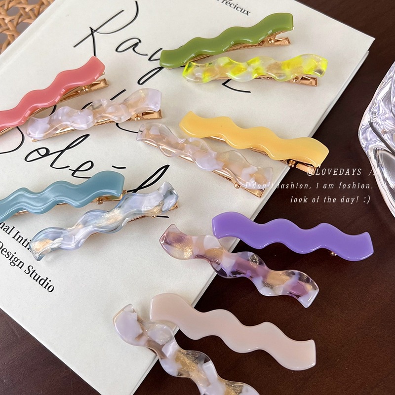 Jual Jepit Rambut Wavy Seamless Clip Japanese Style 2pcs/set Motif ...
