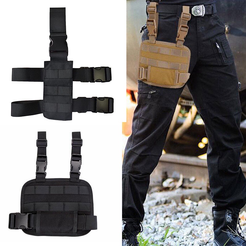 Jual Tactical Molle Drop Leg Platform Riding Set Hunting Airsoft Thigh ...