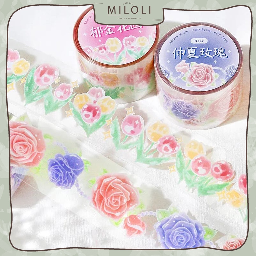Jual [MILOLI] 1Rolls CARDLOVER PET TAPE Pita Sticker Planner DIY ...