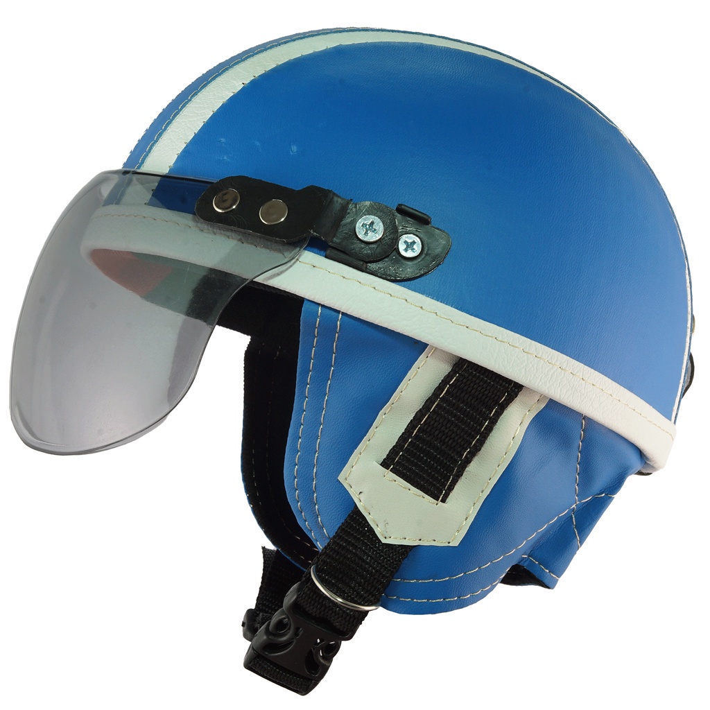 Jual HELM ANAK RETRO 1 2 3 4 5 TAHUN KULIT PREMIUM POLOS GARIS CHIPS ...