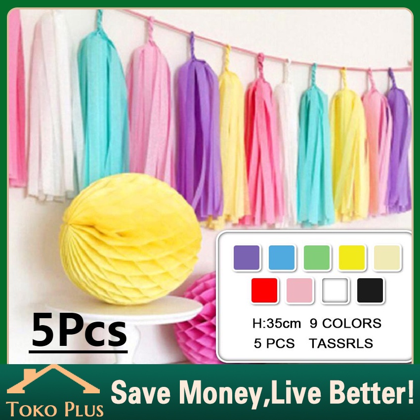 Jual 5Pcs Kertas Rumbai Garland Tassel Paper Set Untuk Perlengkapan ...