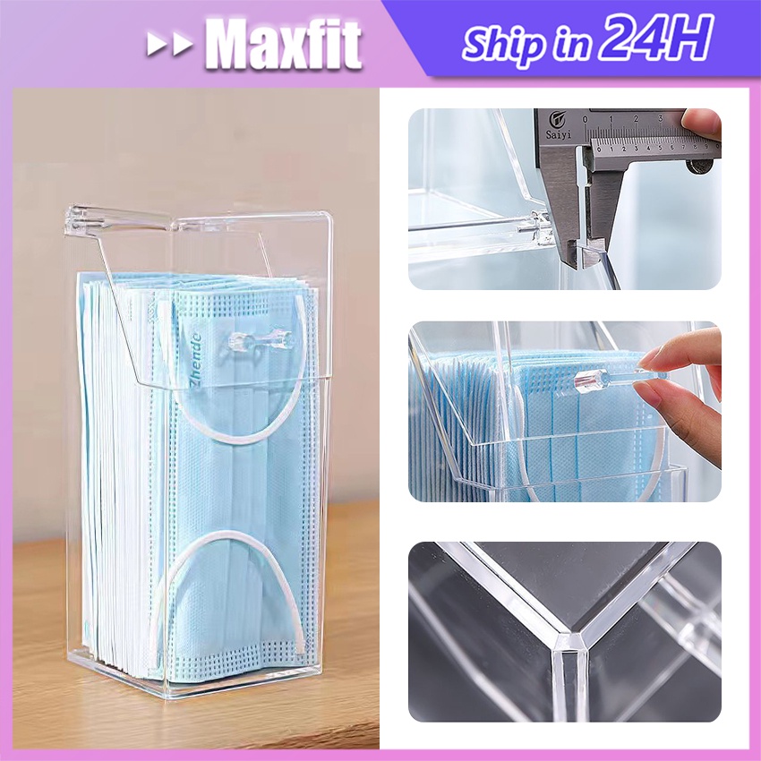 Jual Kotak Penyimpanan Tempat Masker Akrilik Organizer Box / Kotak ...