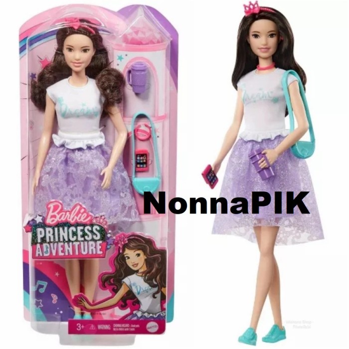 Jual Boneka Barbie Renee Princess Adventure Black Hair with Assesories ...