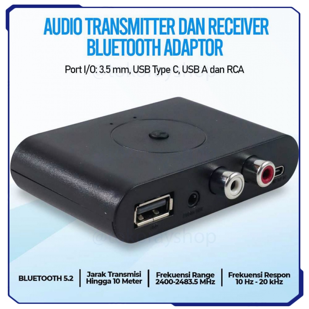 Jual Audio Receiver Bluetooth 5.2 Adaptor RCA U Disk AUX 3.5 mm - BLS ...