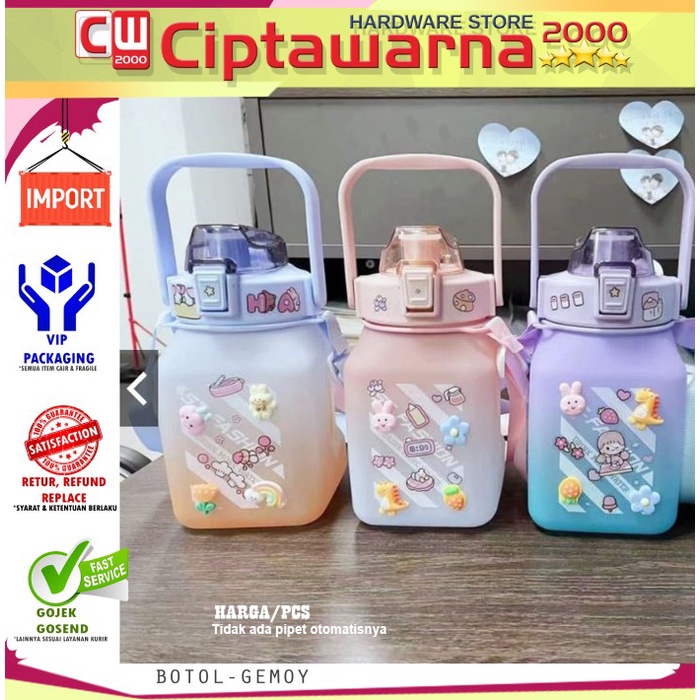 Jual Botol Minum Air Mineral Gemoy 1.5 Liter Botol Minuman Anak Sekolah ...