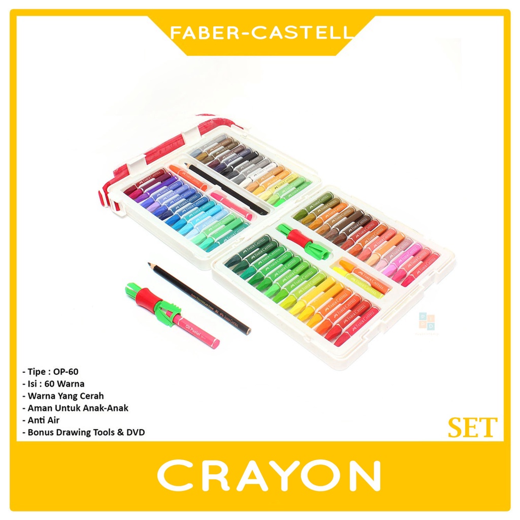 Jual Faber Castell - Crayon Hexagonal 60 Warna - Oil Pastel | Shopee ...