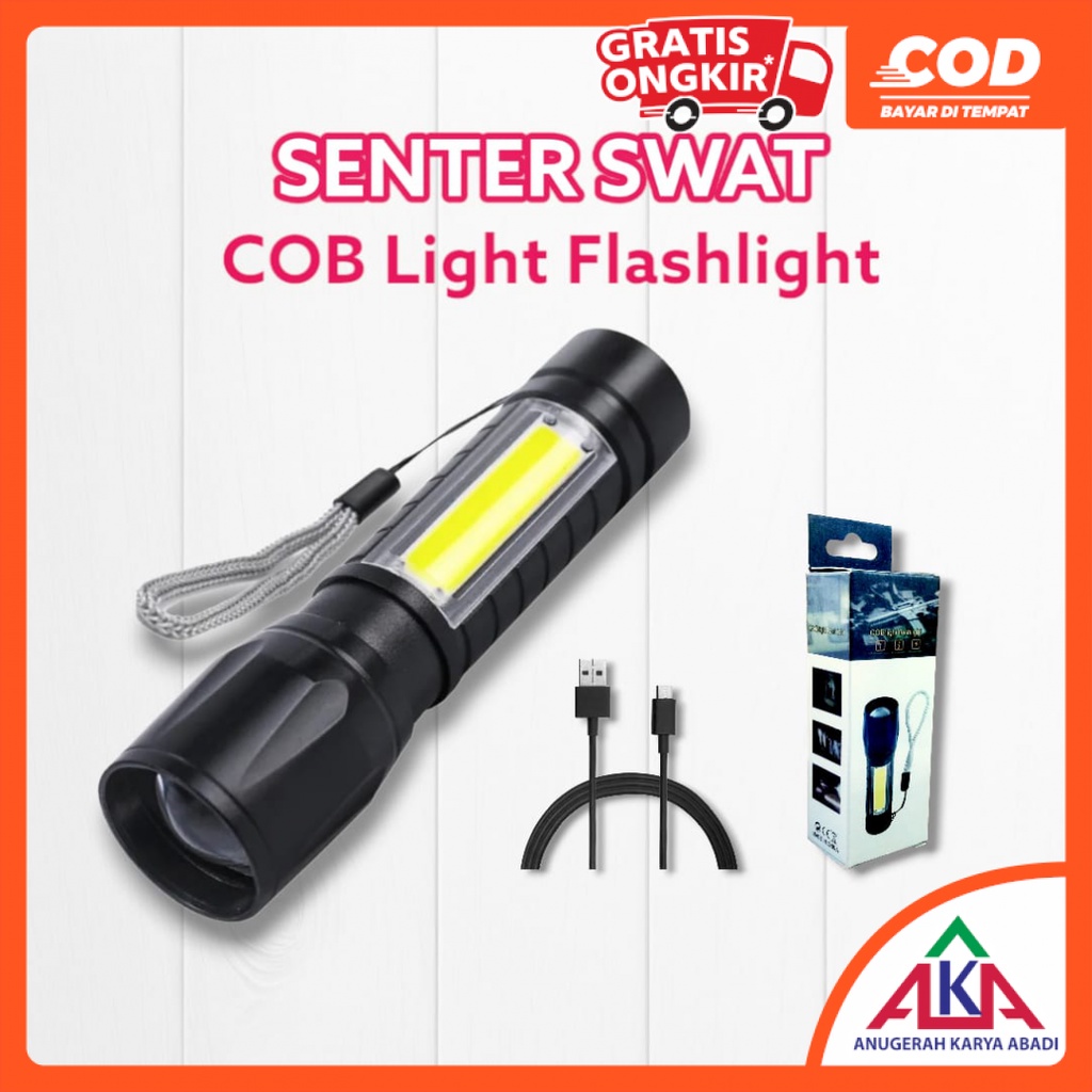 Jual Senter Swat Mini SX-511 LED Zoom Super Terang Police Light ...