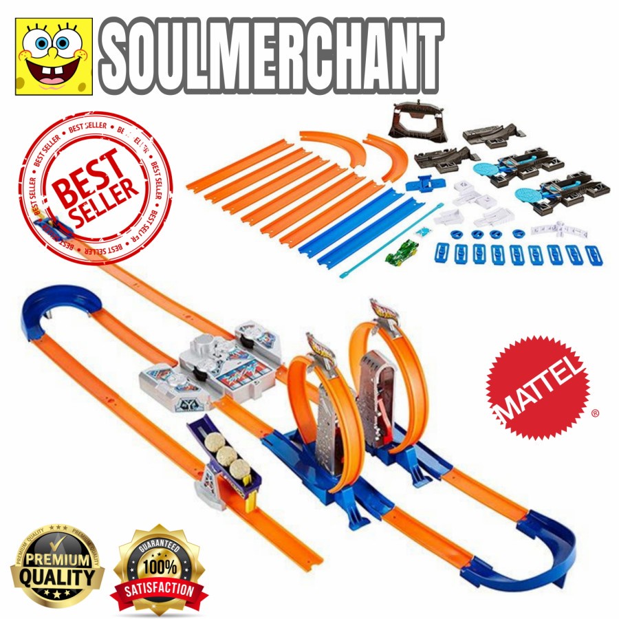 Jual Hot Wheels Track Builder System 60 cm Curve Ramp Jump Set Konektor ...