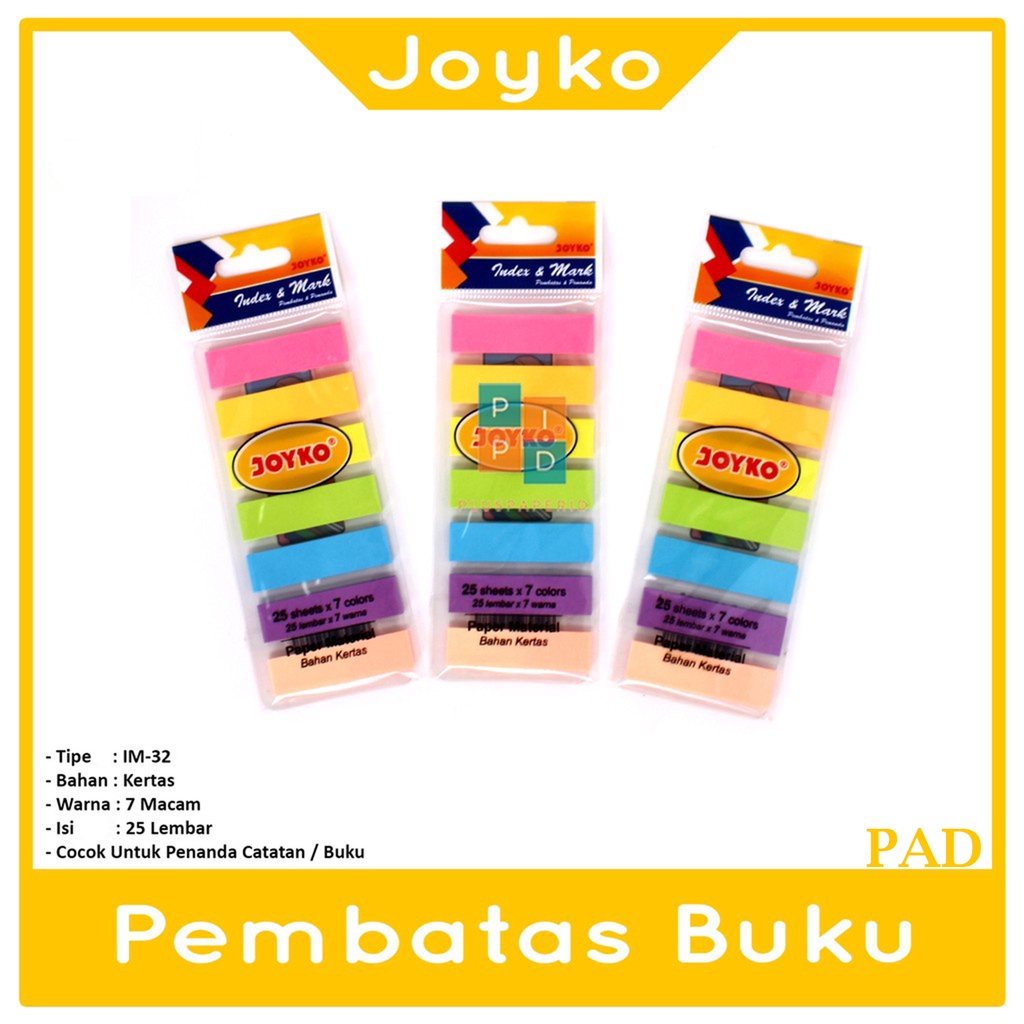 Jual JOYKO - Sticky Note IM-32 Pembatas Buku - Pad | Shopee Indonesia
