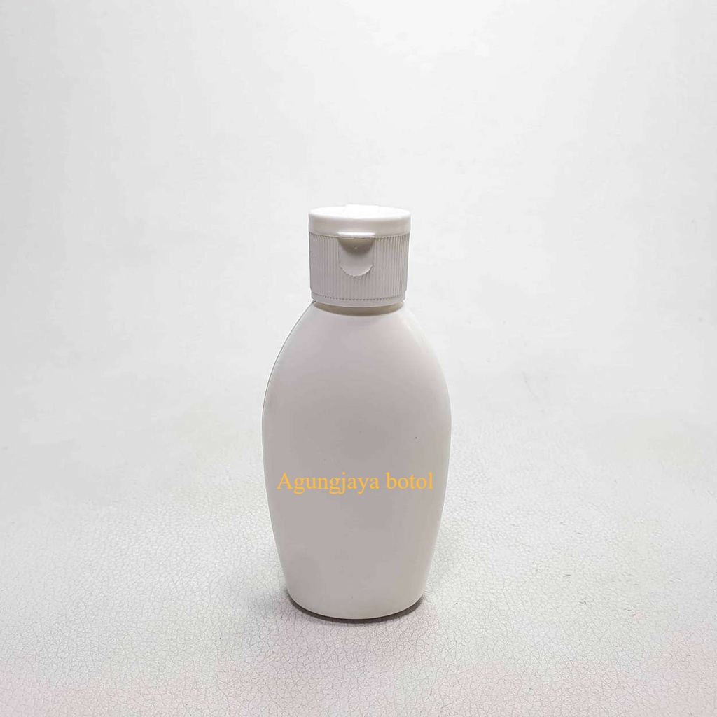 Jual Botol 60 Ml Oval Putih Hdpe Tutup Fliptop / Botol HDPE Kosmetik / Botol Plastik 60 ml ...