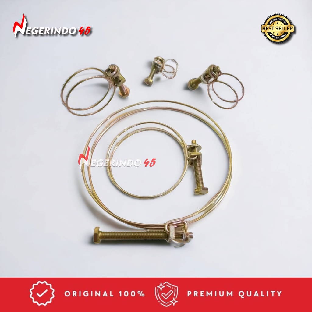 Jual WIRE CLAMPS 12 14 16 19 22MM KLEM KAWAT KLEM SELANG DOUBLE WIRE ...
