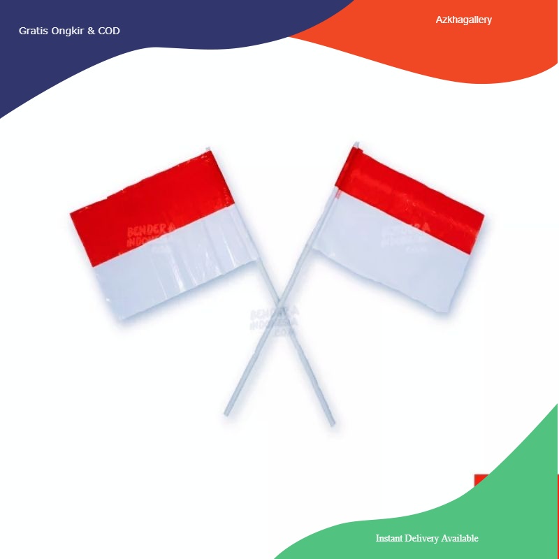 Jual 10pcs Bendera merah putih plastik ukuran kecil bisa di pegang ...
