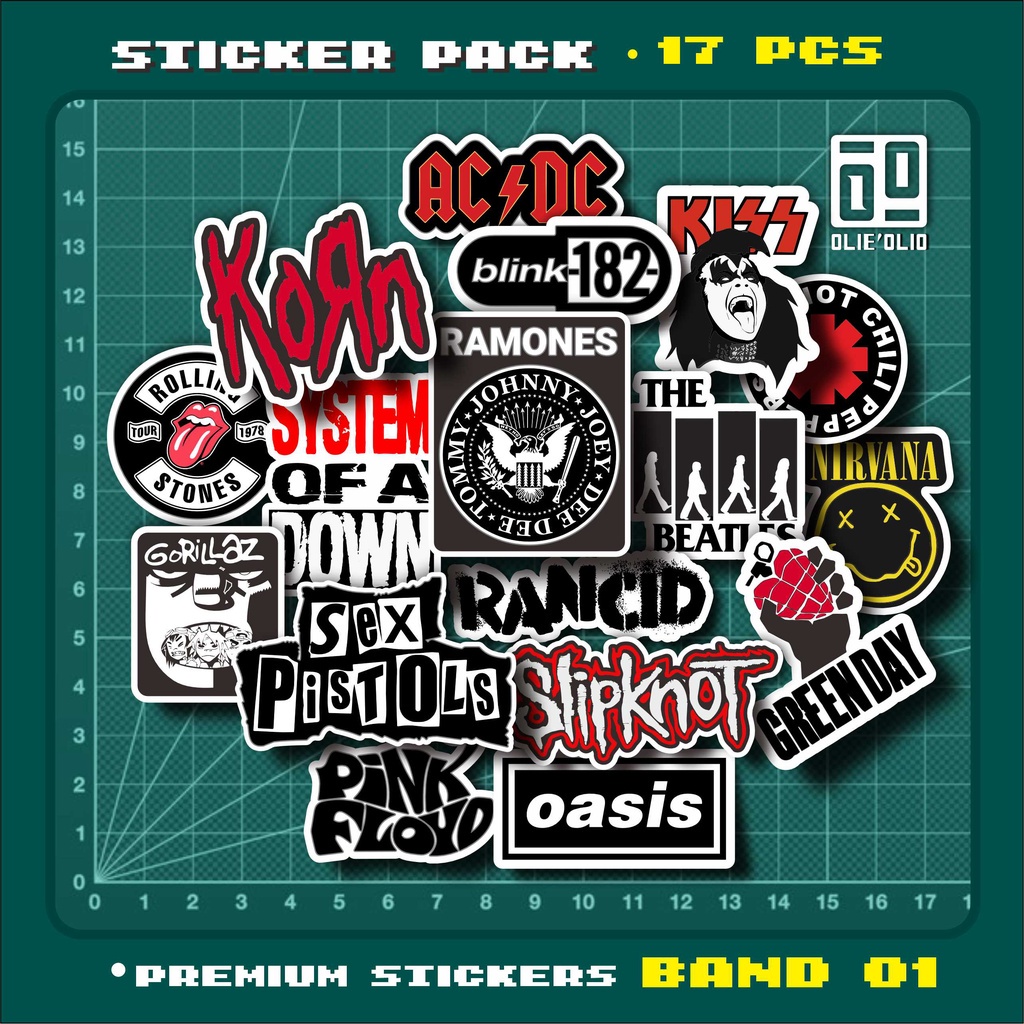 Jual STICKER CUSTOM BAND METAL PUNK GRUNGE | STICKER TUMBLER | STIKER ...