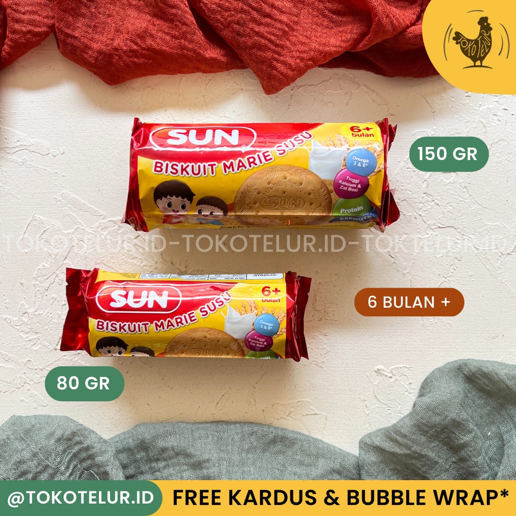 Jual SUN - MARRIE Roll | Biskuit Marie Susu - Biskuit Bayi (80Gr ...