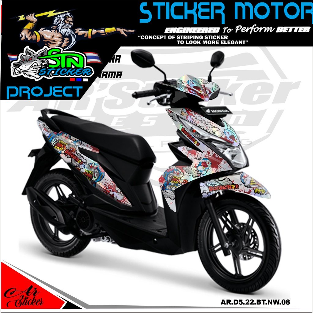 Jual Decal Beat FI ESP, Beat STREET Hologram Pelangi, Chrome - Dekal ...