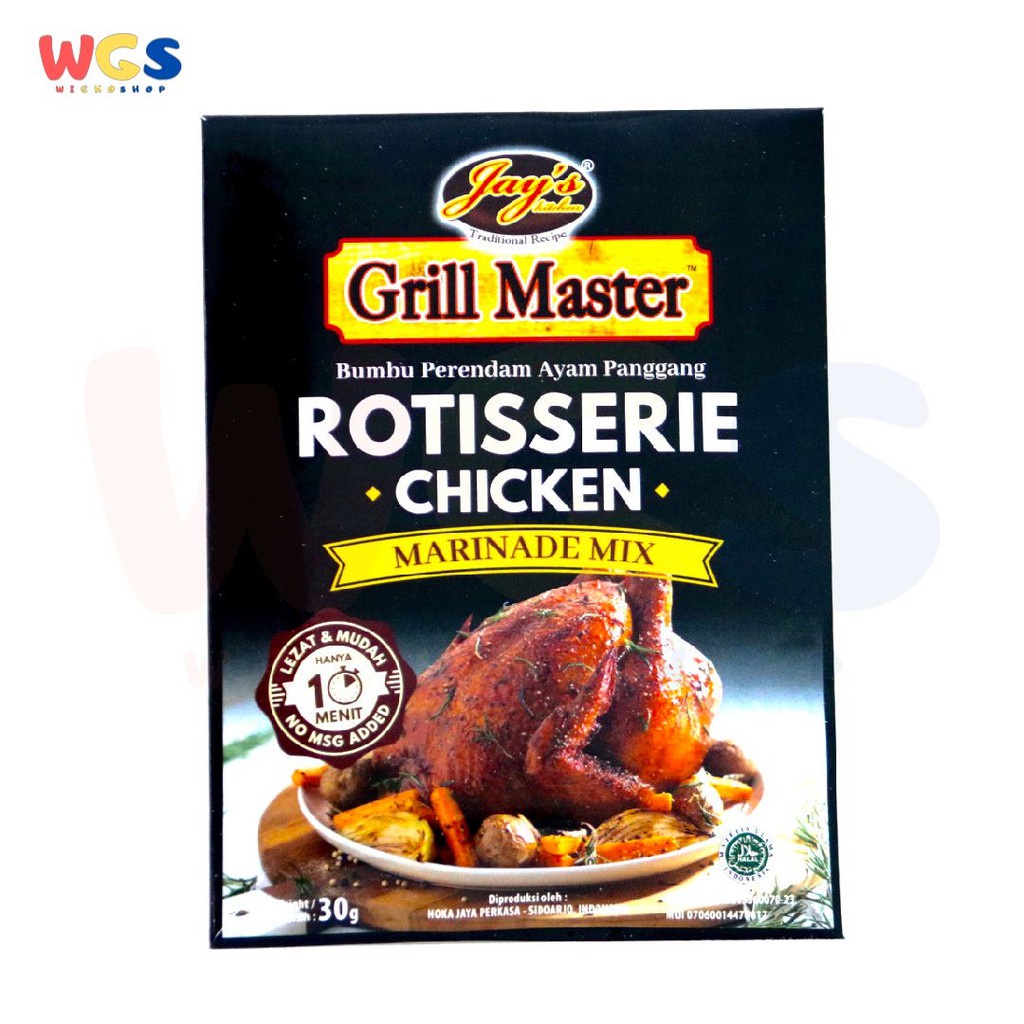 Jual Jay's Kitchen Jays Grill Master Rotiserrie Chicken Marinade 30g - Mix Bumbu Ayam Panggang ...