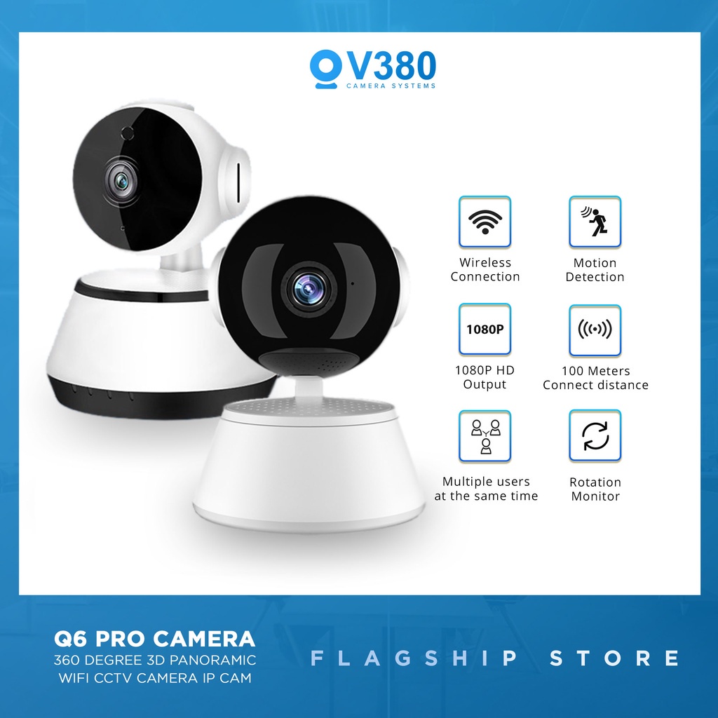Jual IP WIFI CCTV Camera V380 PRO Smart Home Wifi Kamera HD1080P Q6 ...