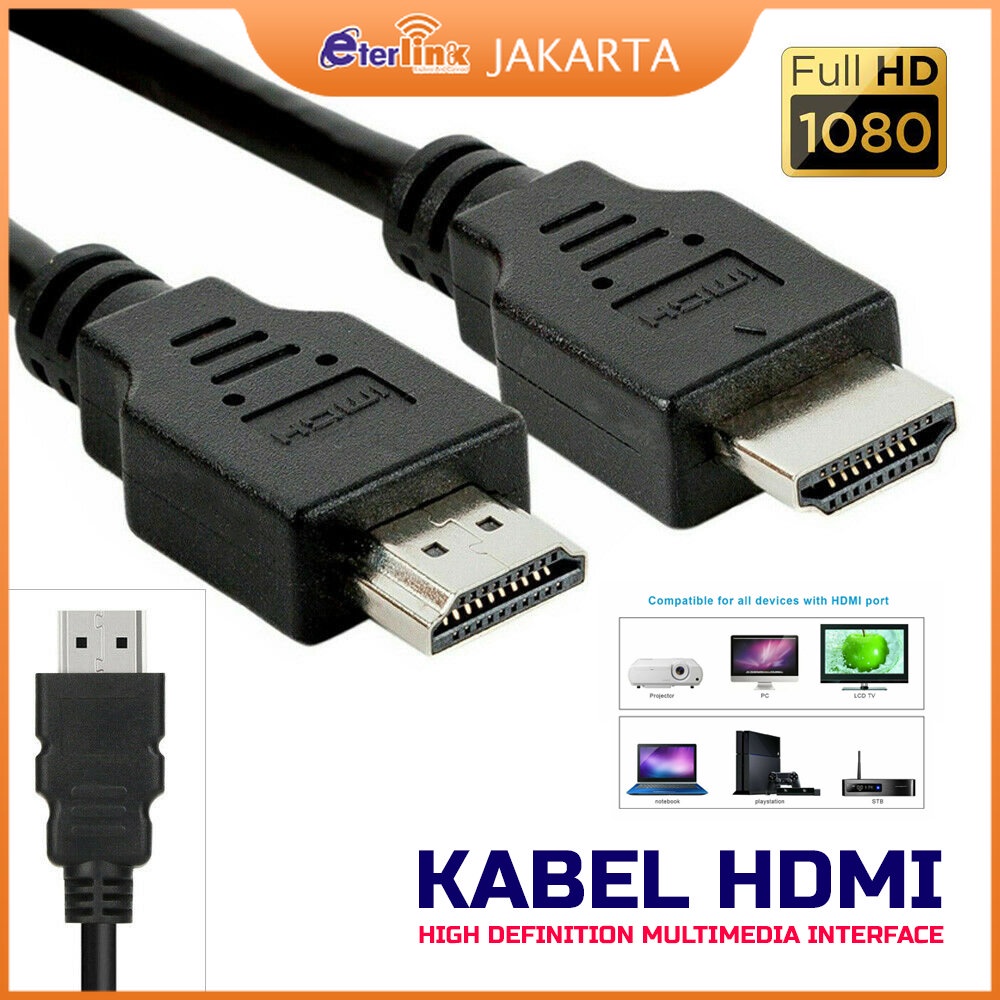 Jual Kabel Hitam HDMI 1M Full HD Cocok Untuk Set Top Box | Shopee Indonesia
