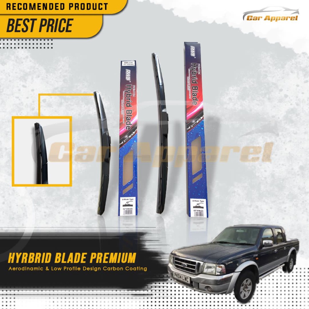 Jual WIPER FORD RANGER GEN2 PJ 2006-2011 Hybrid Carbon Coating Sepasang ...
