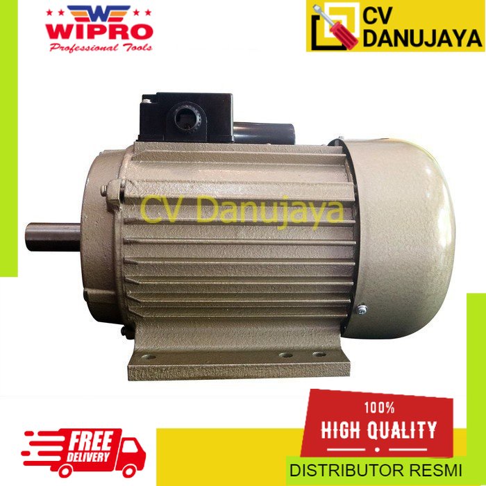 Jual DINAMO WIPRO 2HP 2P 1PH 2850RPM / 2HP 4P 1PH 1400RPM ELECTRO MOTOR WIPRO MESIN PENGGERAK ...